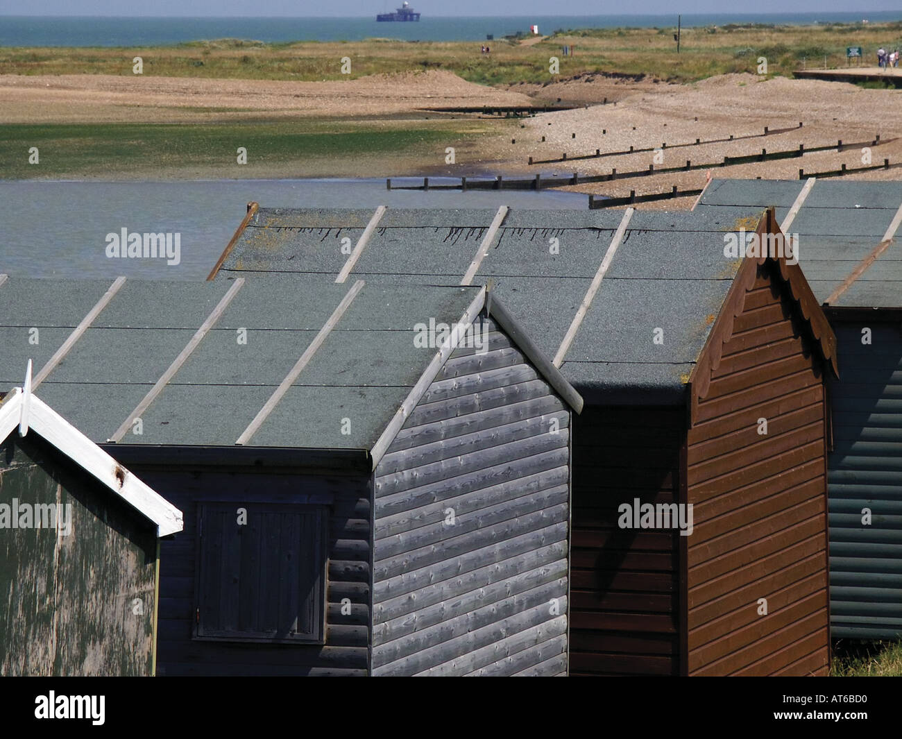 england kent whitstable beach huts Stock Photo - Alamy