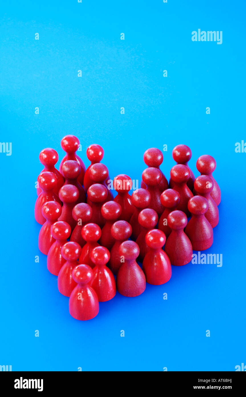 Forming people above shape hi-res stock photography and images - Alamy