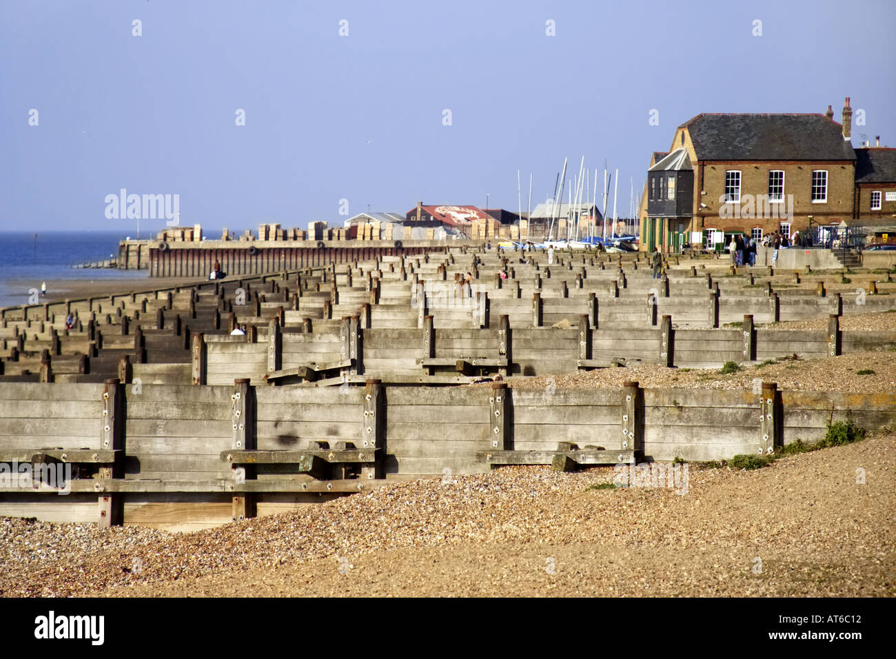 england kent whitstable seafront shingle beach Stock Photo - Alamy