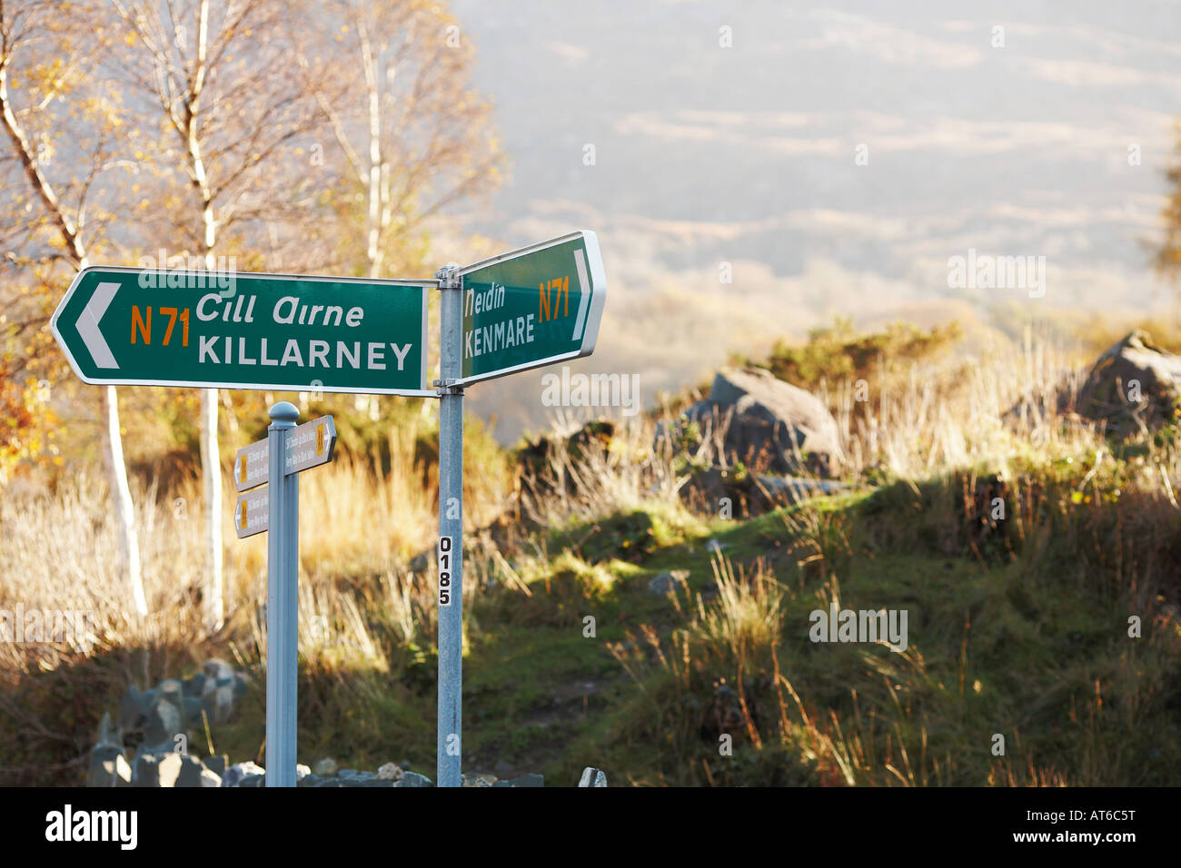 Road Sign to Killarney or Kenmare in Killarney National Park, County ...