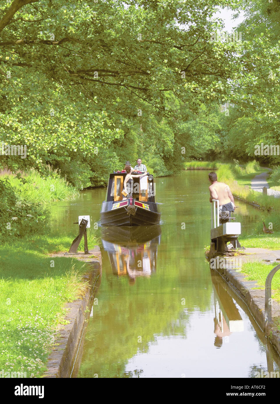 warwickshire stratford canal lapworth locks david martyn hughes Stock ...