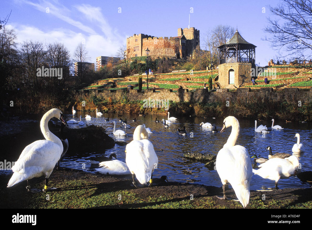 staffordshire tamworth town centre castle and river tame Stock Photo ...