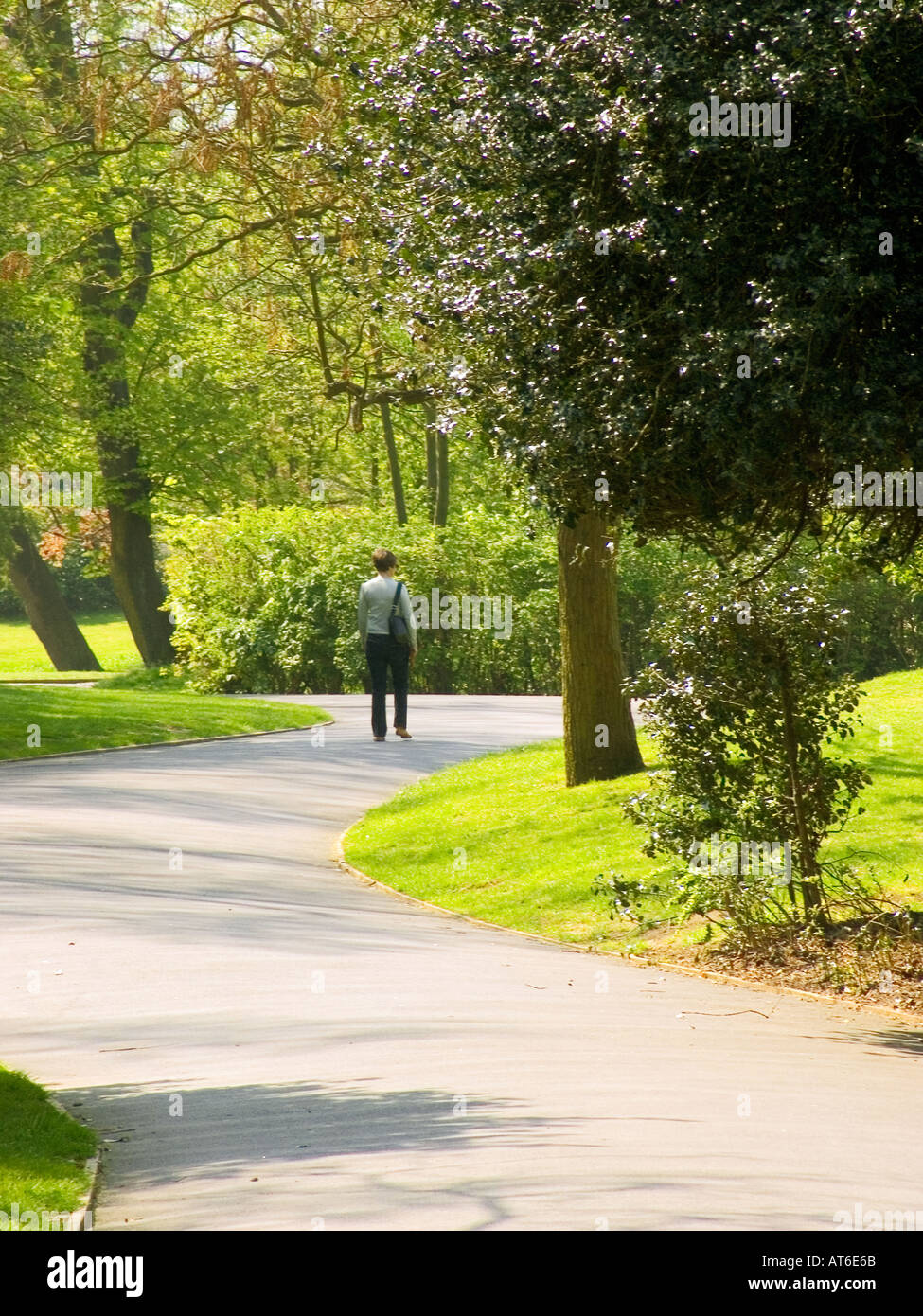 england london highgate waterlow park path Stock Photo - Alamy