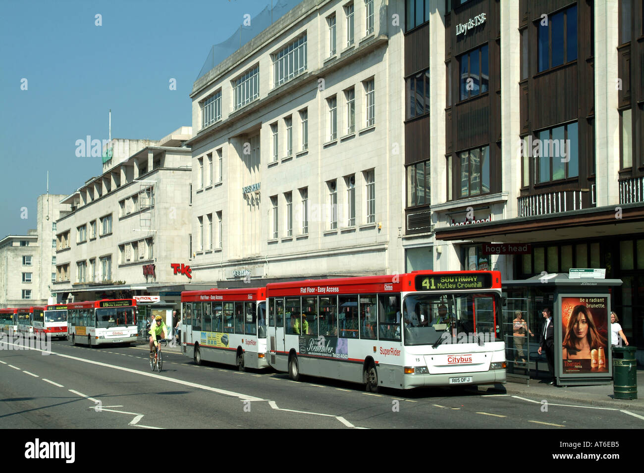 Shopping on Royal Parade Plymouth City Centre Devon England UK Stock ...