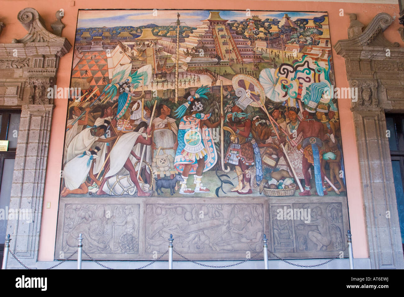 "Totonac Civilization" Diego Rivera mural, 1950, National Palace ...