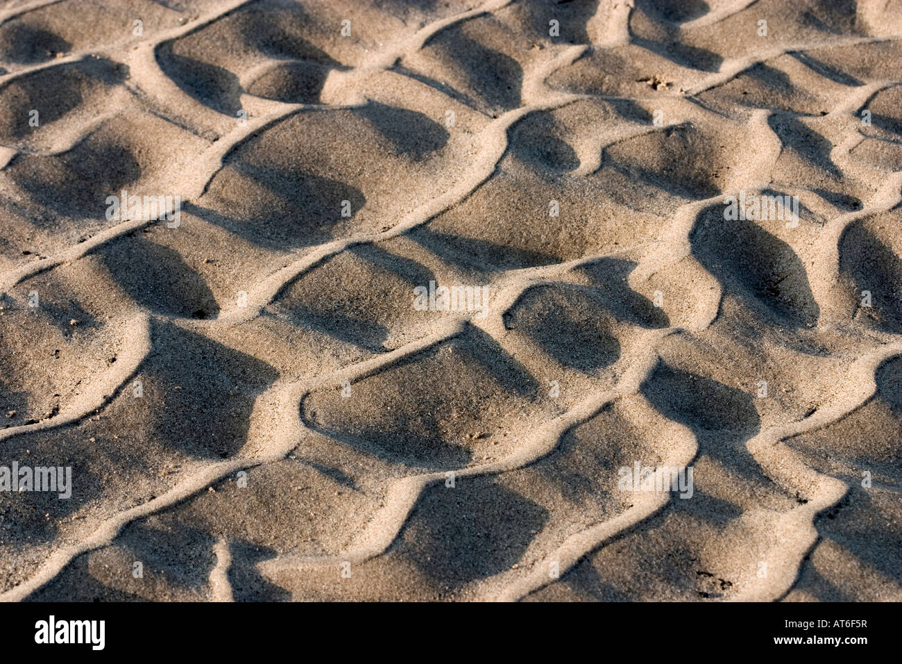 Windswept shapes in sand on beach Stock Photo - Alamy