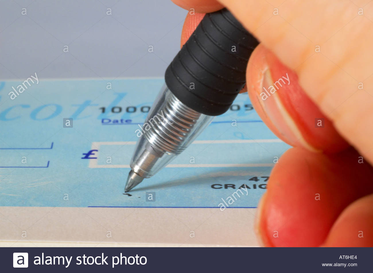 Signed cheque hi-res stock photography and images - Alamy