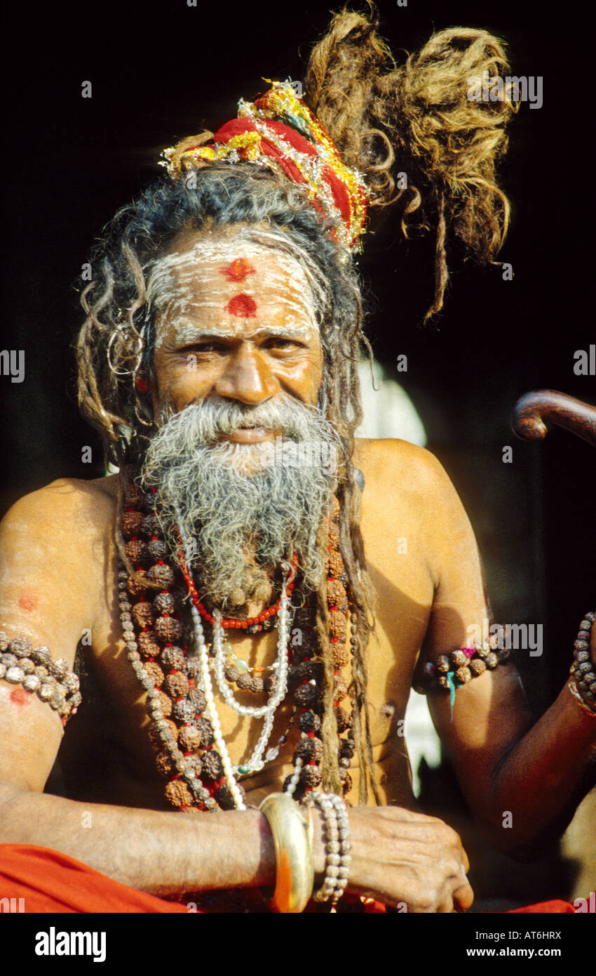 Holy man in Durbar Square, Kathmandu, Nepal Stock Photo - Alamy