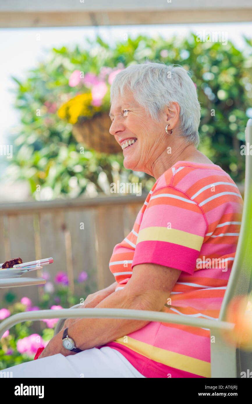 Mature woman outdoors hi-res stock photography and images - Alamy