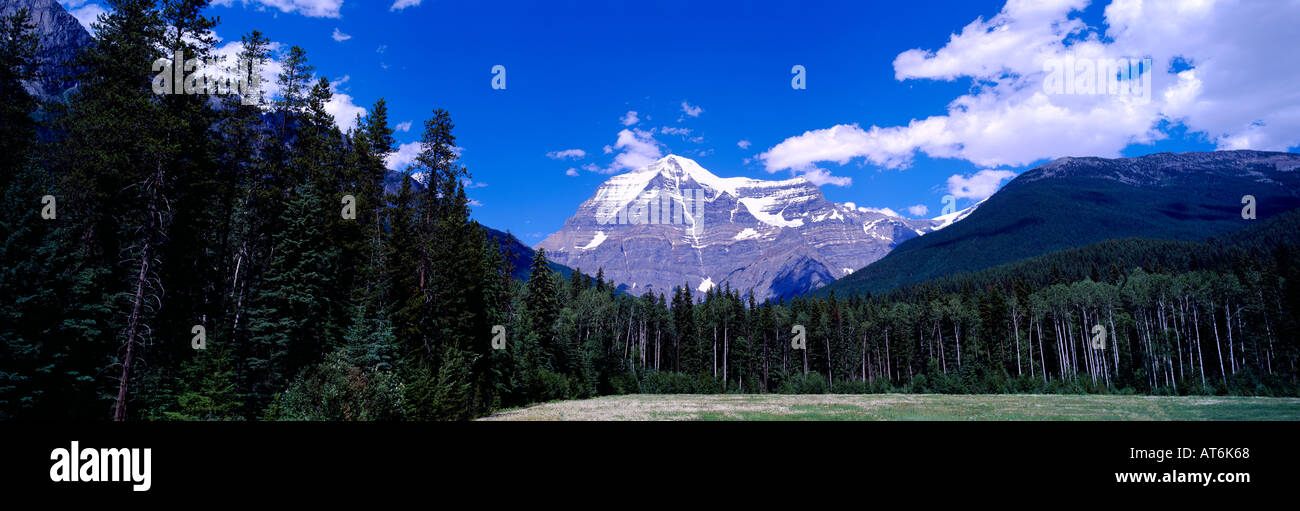 Mount Robson in Mount Robson Provincial Park in Canadian Rockies along ...