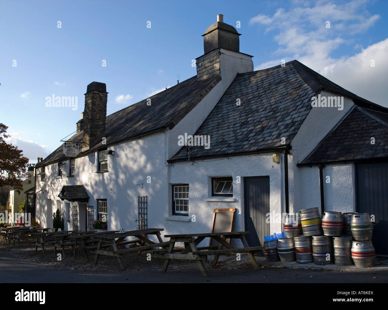 15th century Royal Oak Inn Meavy Dartmoor National Park Devon England ...