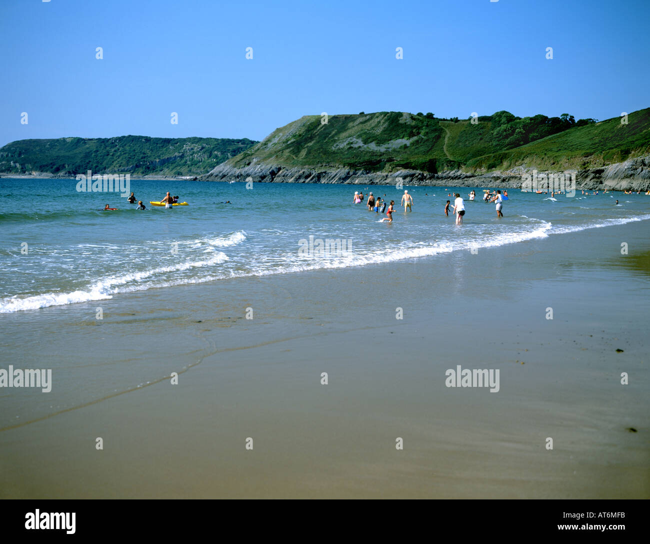 caswell bay gower peninsula sourh wales Stock Photo - Alamy