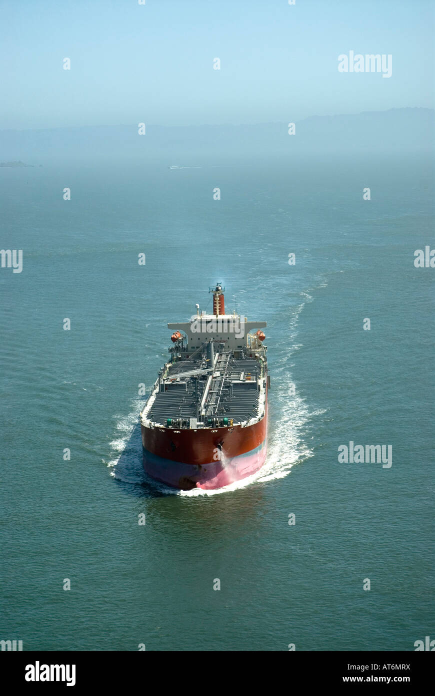 Overhead view of tanker ship Stock Photo - Alamy
