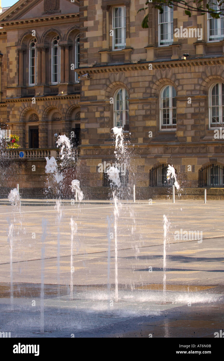 Fountain at Custom House Square Belfast Stock Photo - Alamy