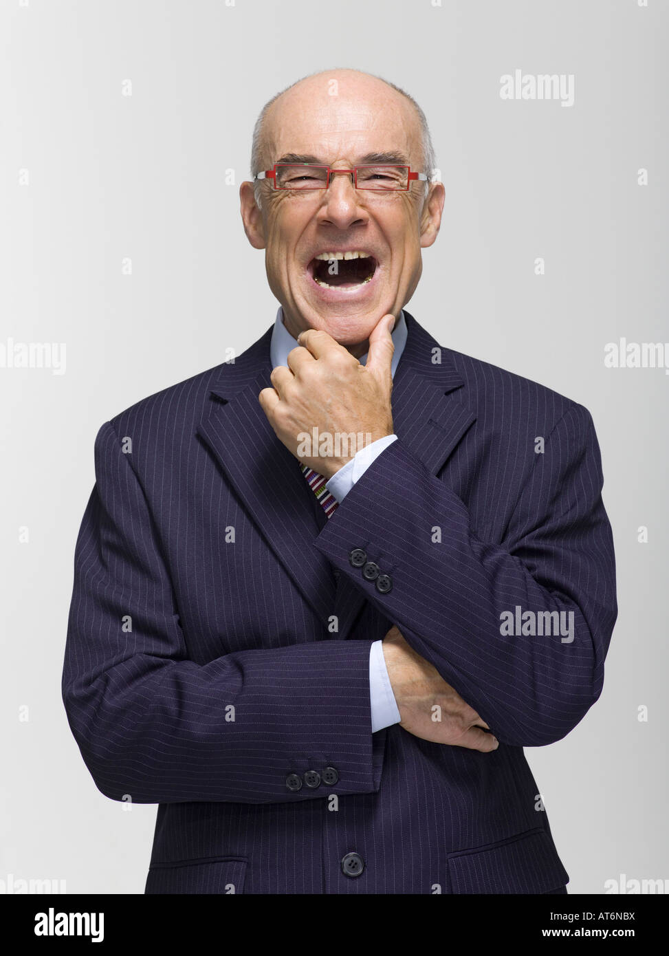 Angry bald man open head hi-res stock photography and images - Alamy