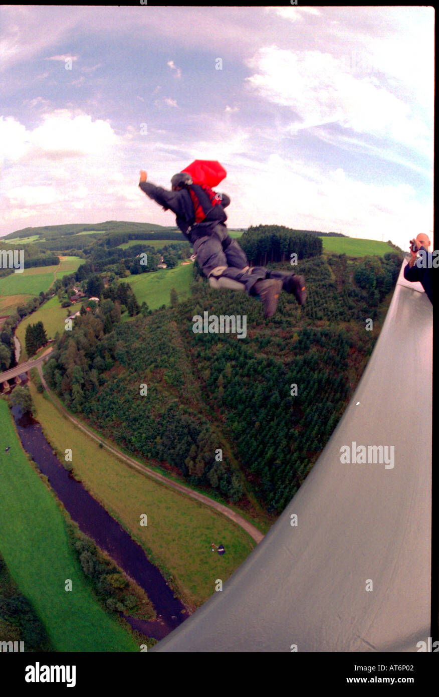 BASE JUMPING IN THE UK Stock Photo - Alamy