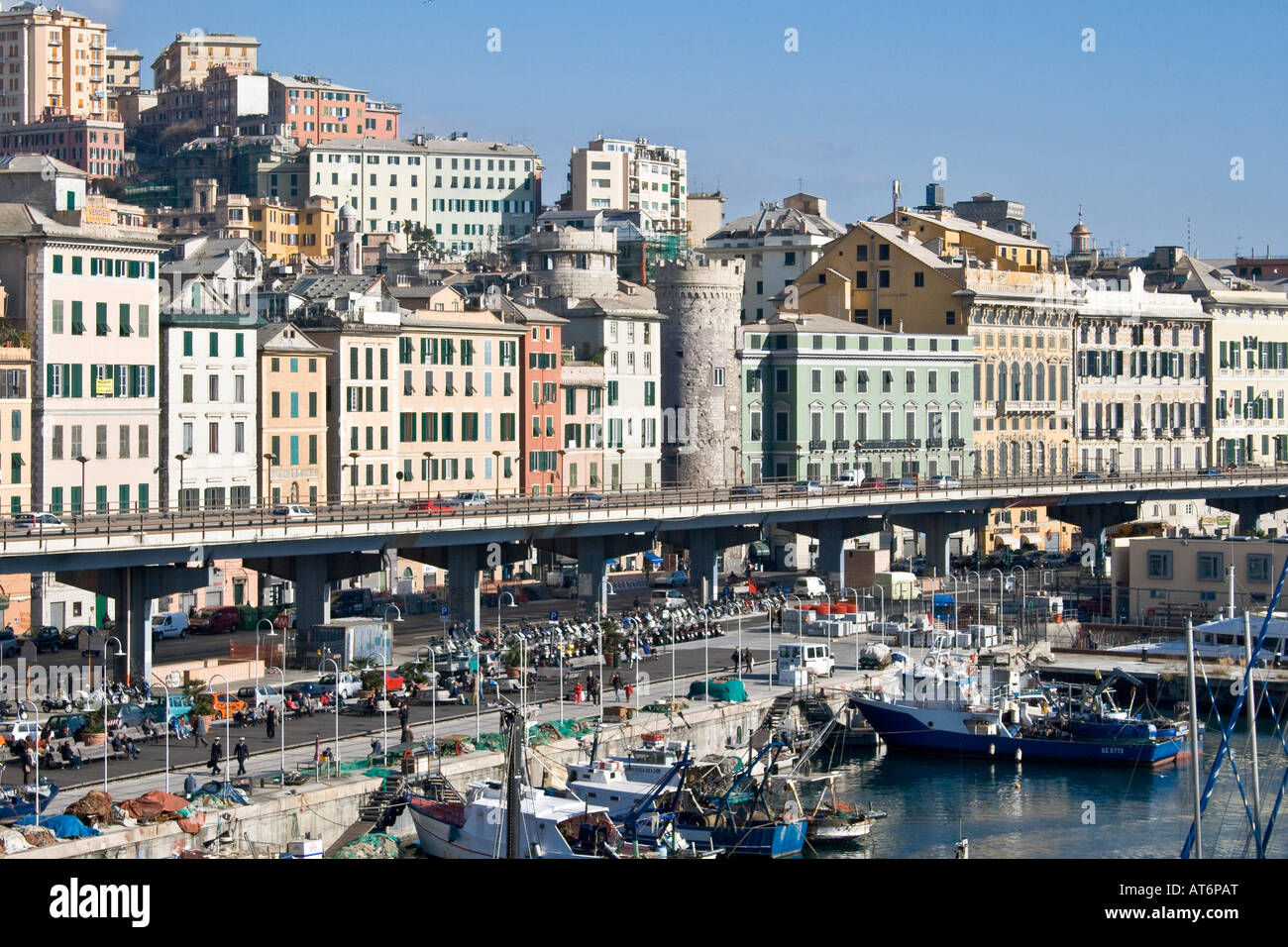 front of the port of Genoa Stock Photo - Alamy
