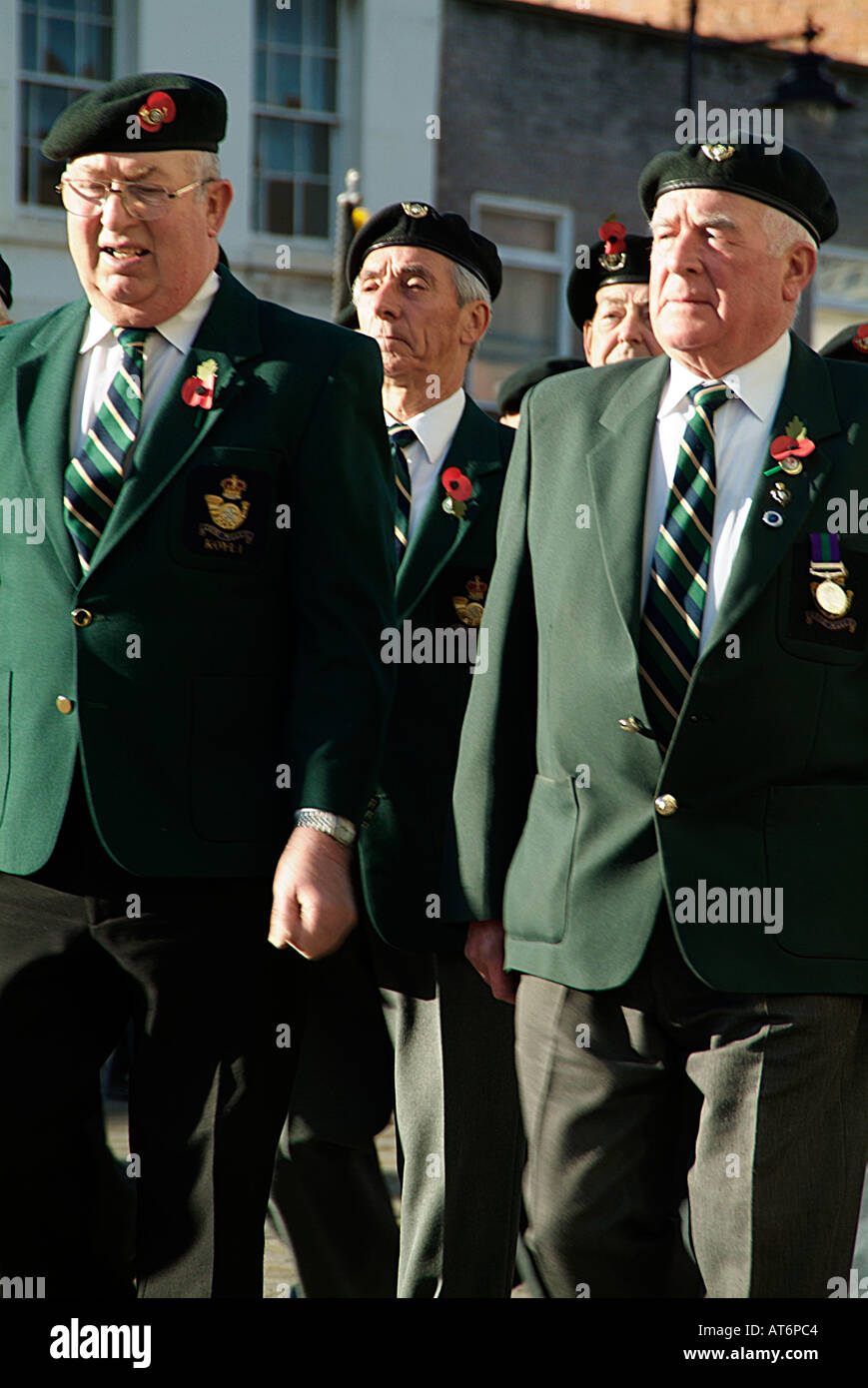 march marching soldiers on parade on remeberance sunday old tradition ...