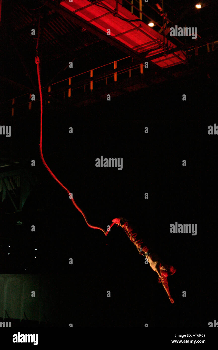 INDOOR BUNGEE JUMPING ROTHERHAMPTON Stock Photo - Alamy