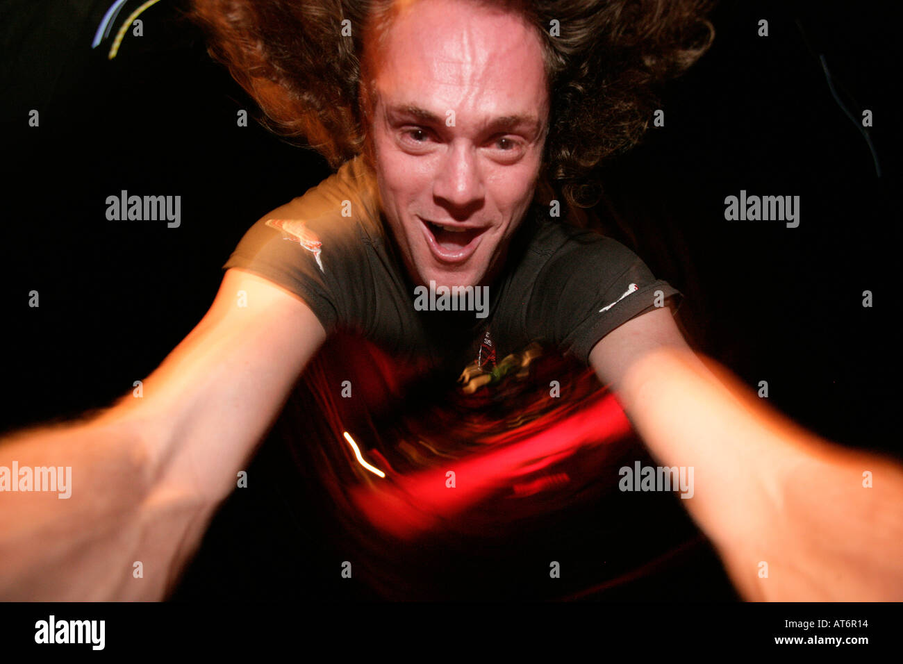 INDOOR BUNGEE JUMPING AT MAGNA ROTHERHAMPTON Stock Photo - Alamy