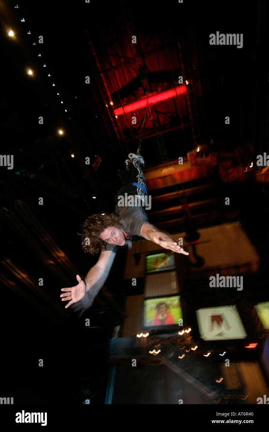 INDOOR BUNGEE JUMPING AT MAGNA ROTHERHAMPTON Stock Photo - Alamy