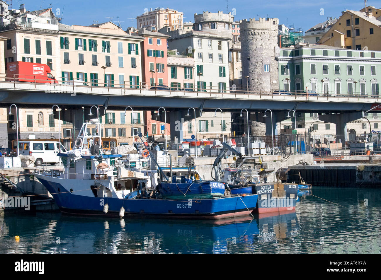 front of the port of Genoa Stock Photo - Alamy