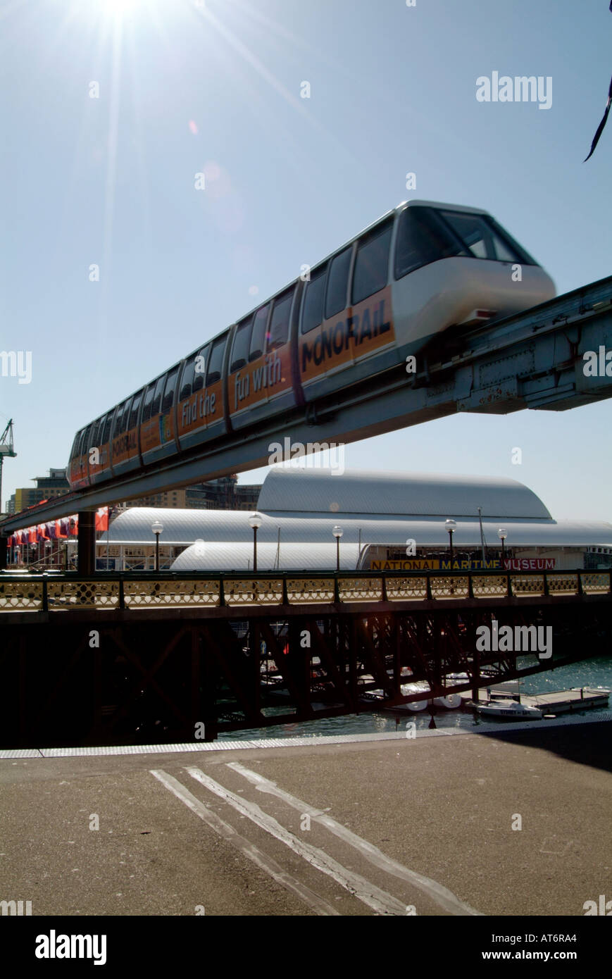 darling harbour sydney australia australian monorail train transport ...