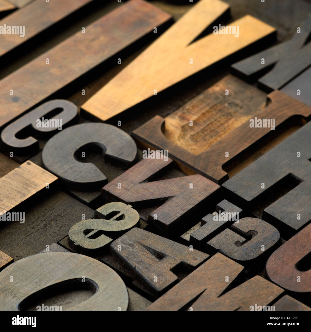 Old wooden letters Stock Photo - Alamy