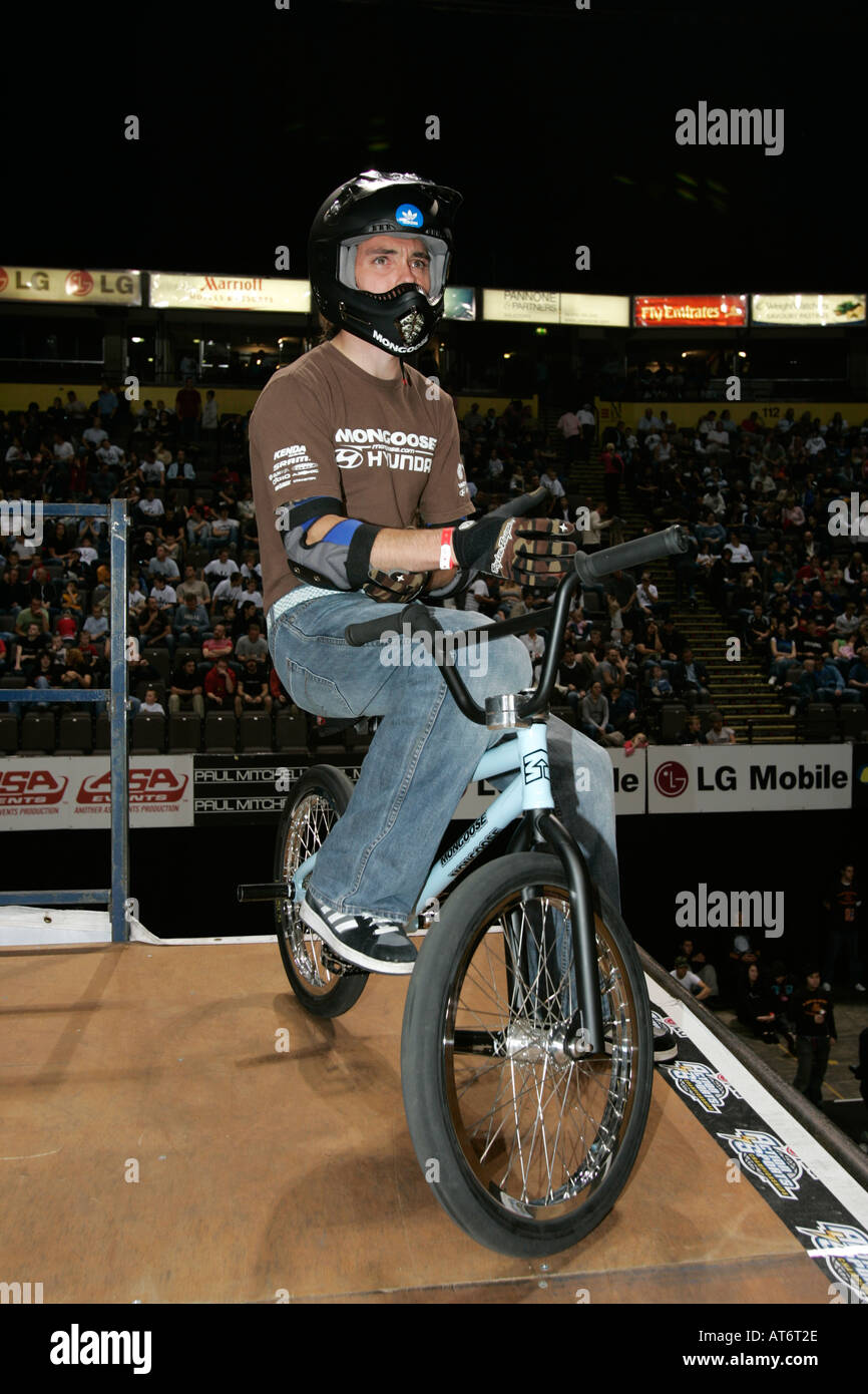 BMXER ON THE RAMP LG WORLD CHAMPIONSHIPS MANCHESTER ENGLAND RIDER SIMON ...