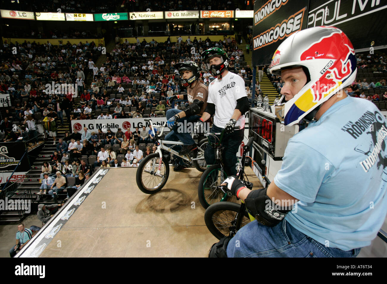 BMX ACTION LG WORLD CHAMPIONSHIPS MANCHESTER ENGLAND LEFT TO RIGHT ...