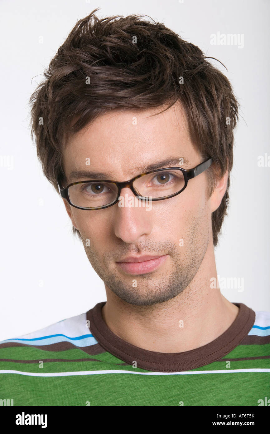 Photo young serious person Cut Out Stock Images & Pictures - Alamy