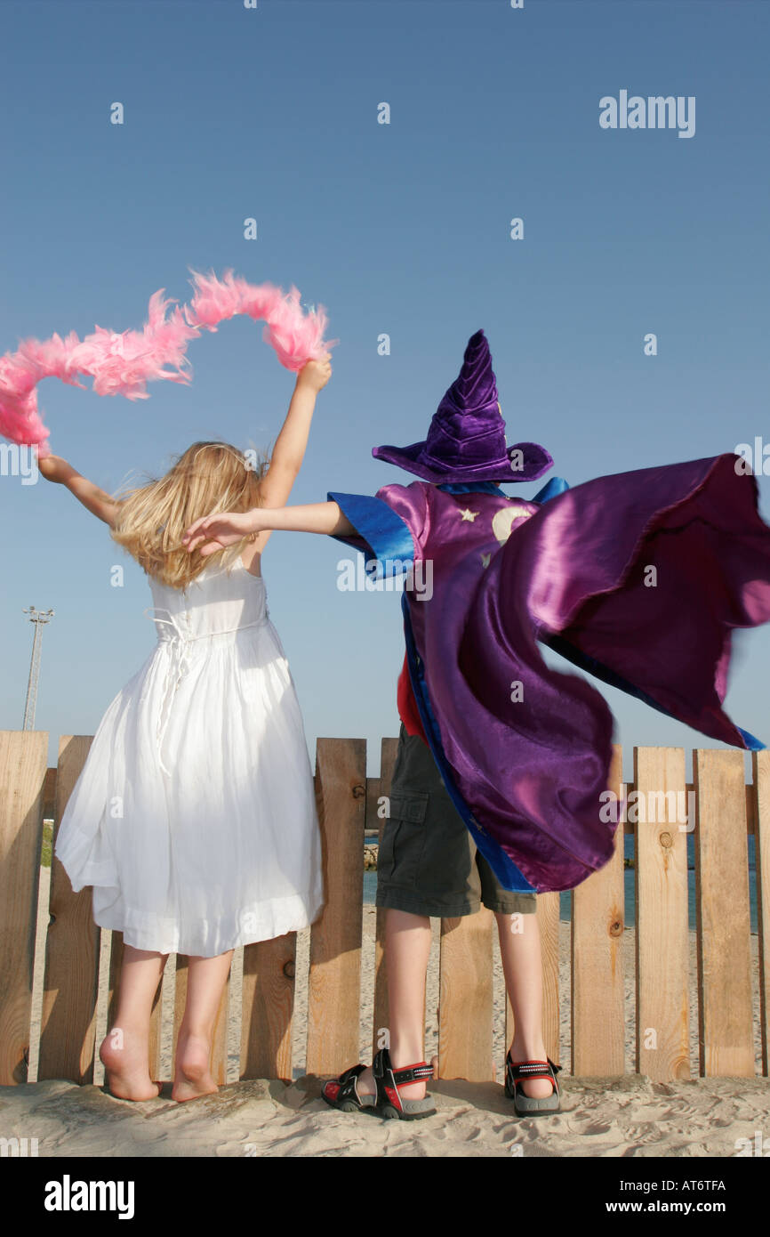 Children Playing in the Wind Stock Photo - Alamy