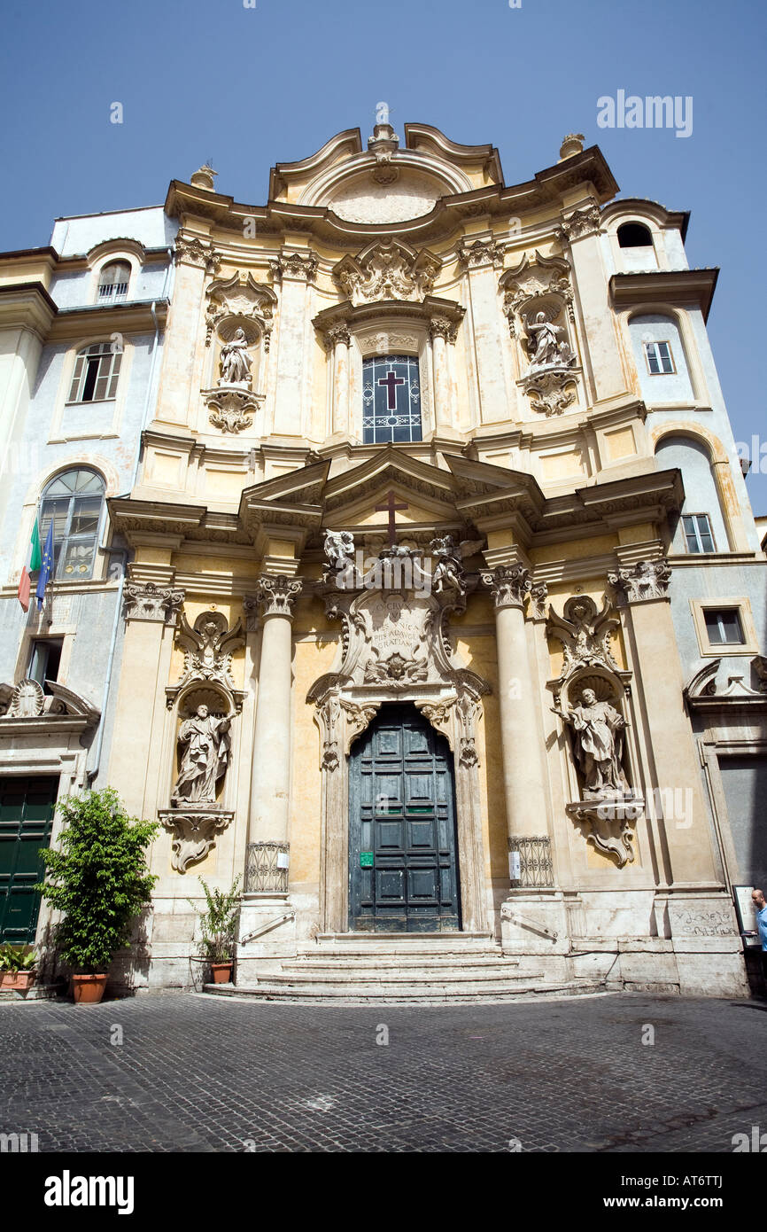 Rococo facade of Maddalena church, Rome Stock Photo - Alamy