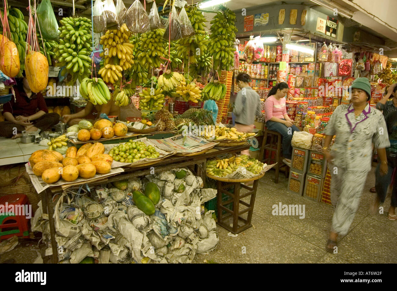 Orussey Market Phnom Penh Cambodia South East Asia Stock Photo - Alamy