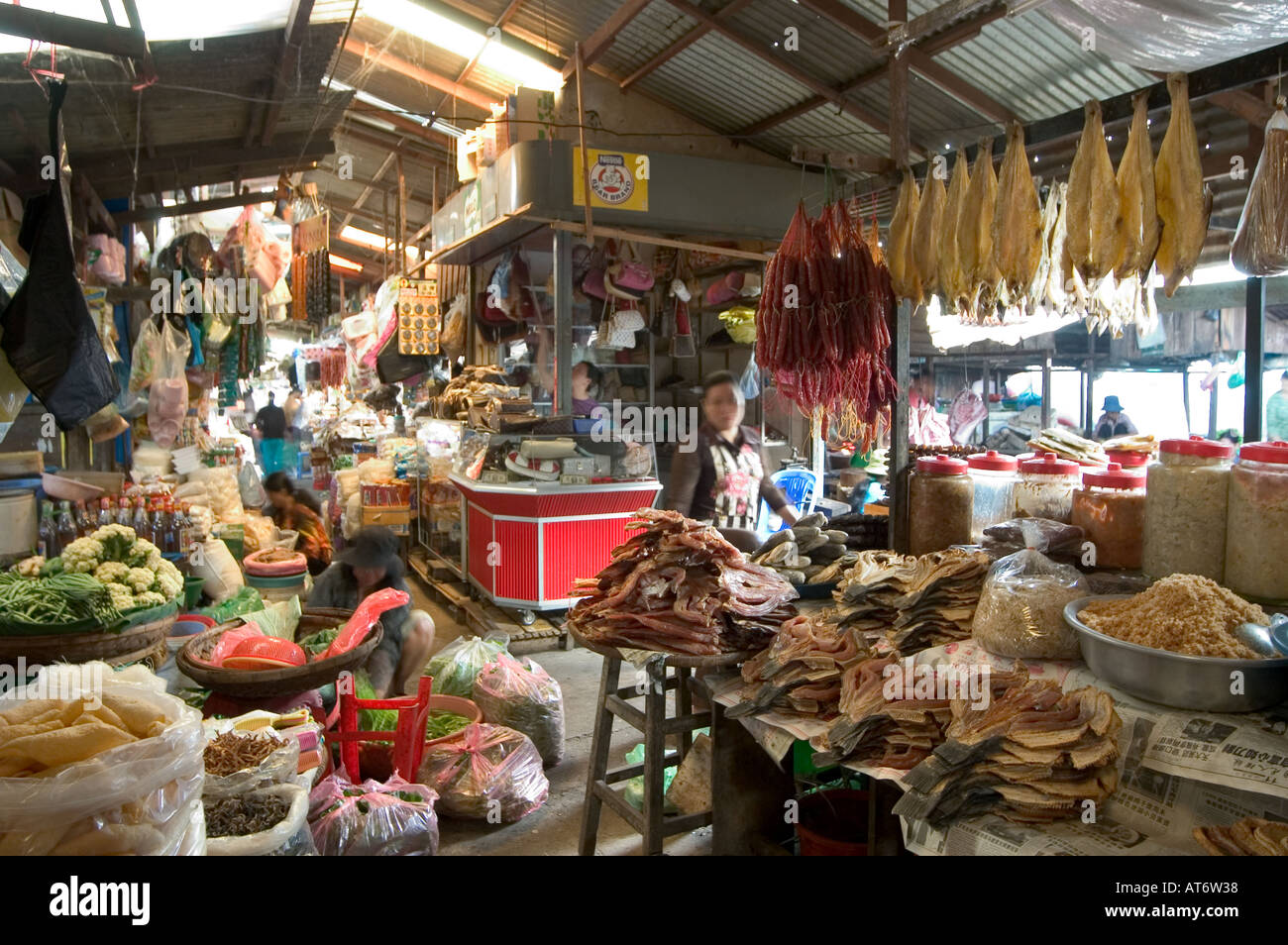 market Sihanoukville south coast Gulf of Thailand Cambodia South East ...