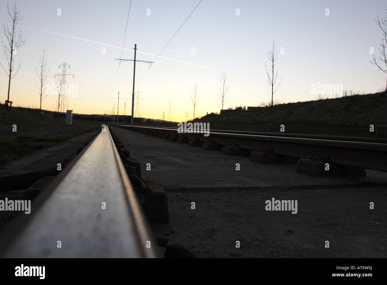 View along the track of the LUAS tram line Public transport system in ...
