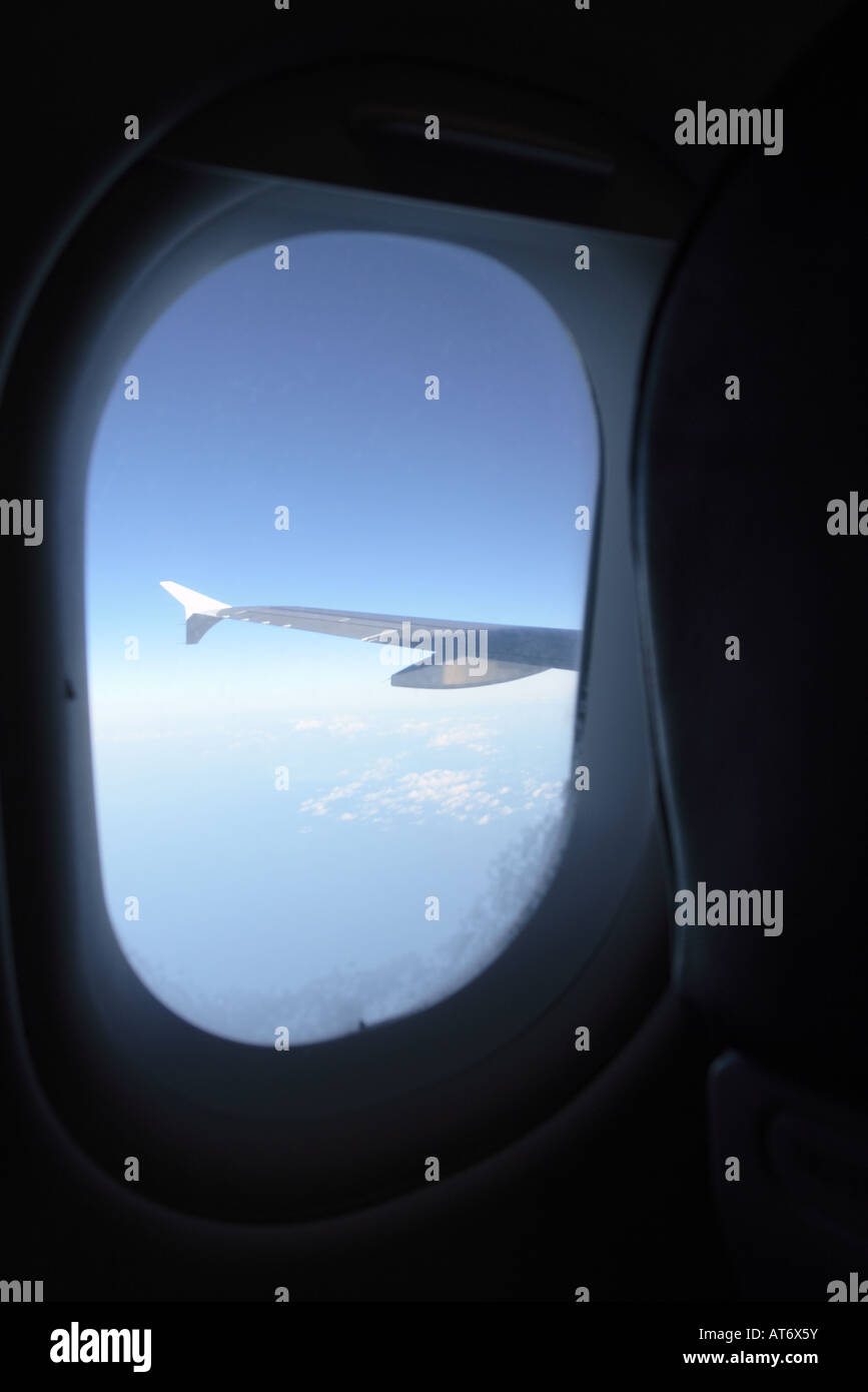 View out the window of an Airbus A320 Stock Photo - Alamy