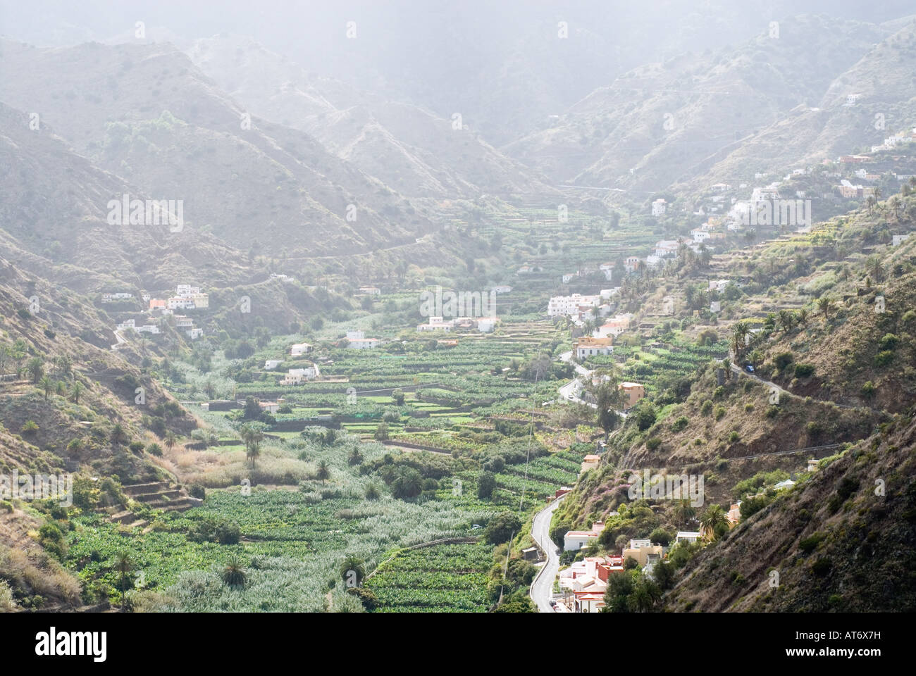 Valley of Hermigua La Gomera Stock Photo - Alamy