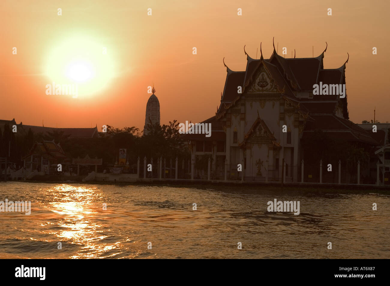 Wat Rakang Kositaram temple Bangkok Thailand South East Asia Stock ...