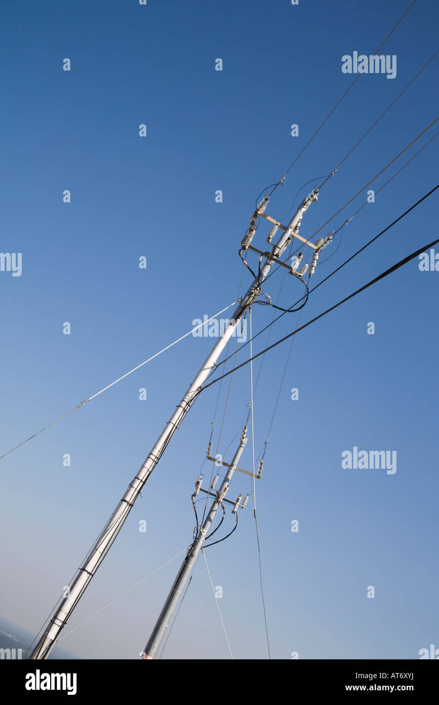 Telephone and power poles and cables Stock Photo - Alamy