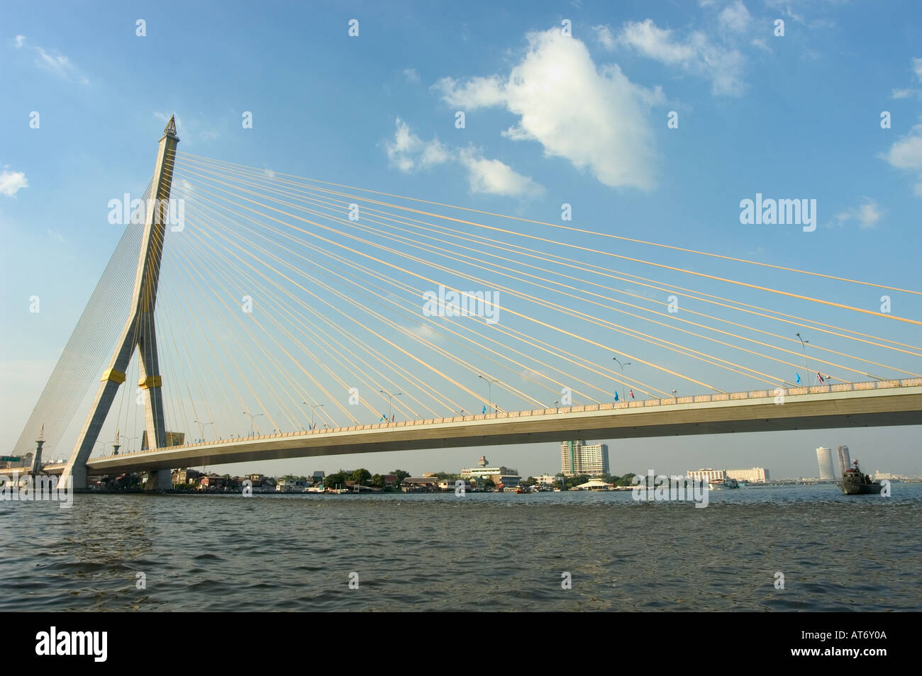 Rama 8 Bridge Chao Phraya River Bangkok Thailand South East Asia Stock ...