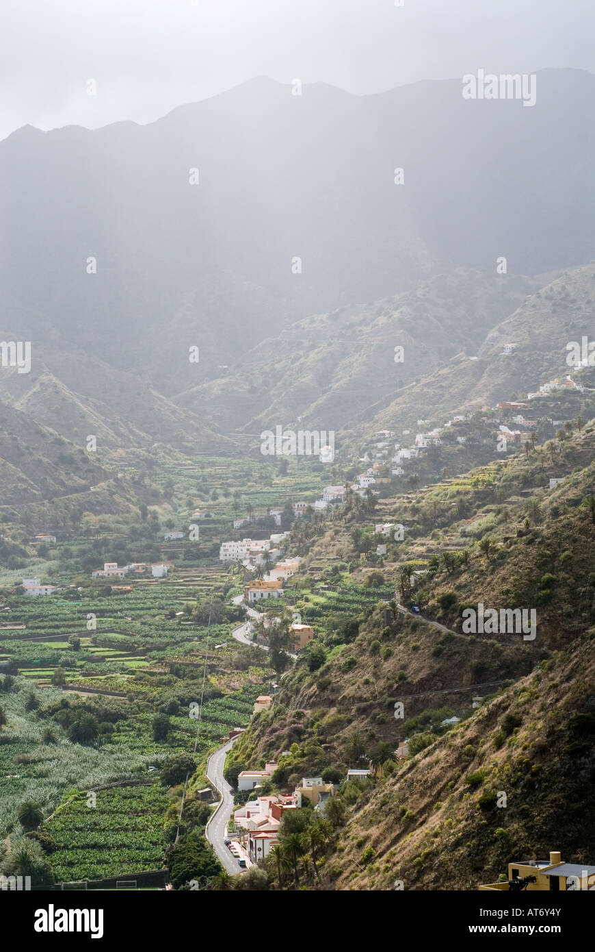 Valley of Hermigua La Gomera Stock Photo - Alamy