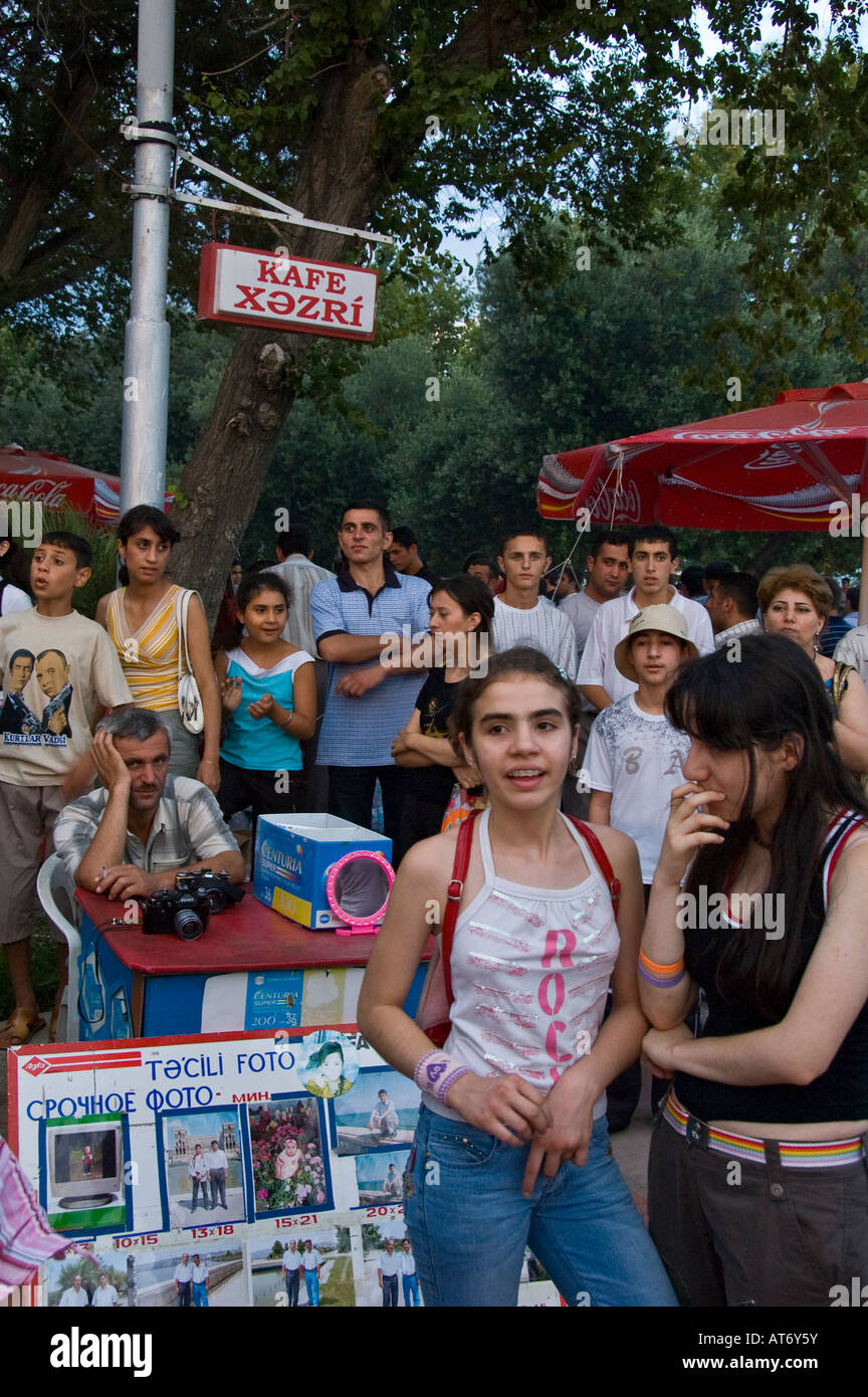 Crowd scene on the esplanade in Baku, Azerbaijan Stock Photo - Alamy