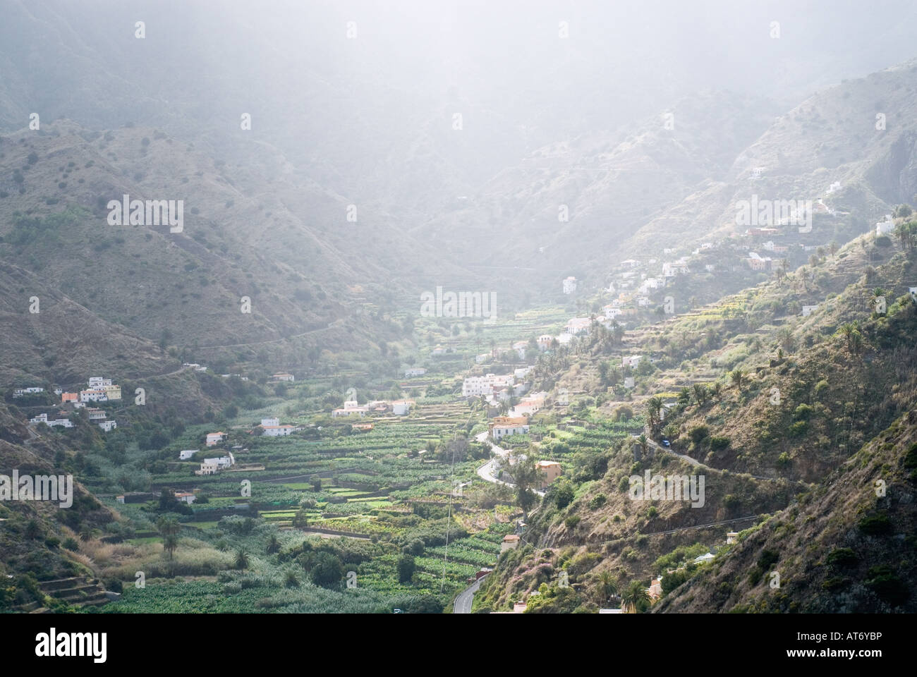 Valley of Hermigua La Gomera Stock Photo - Alamy
