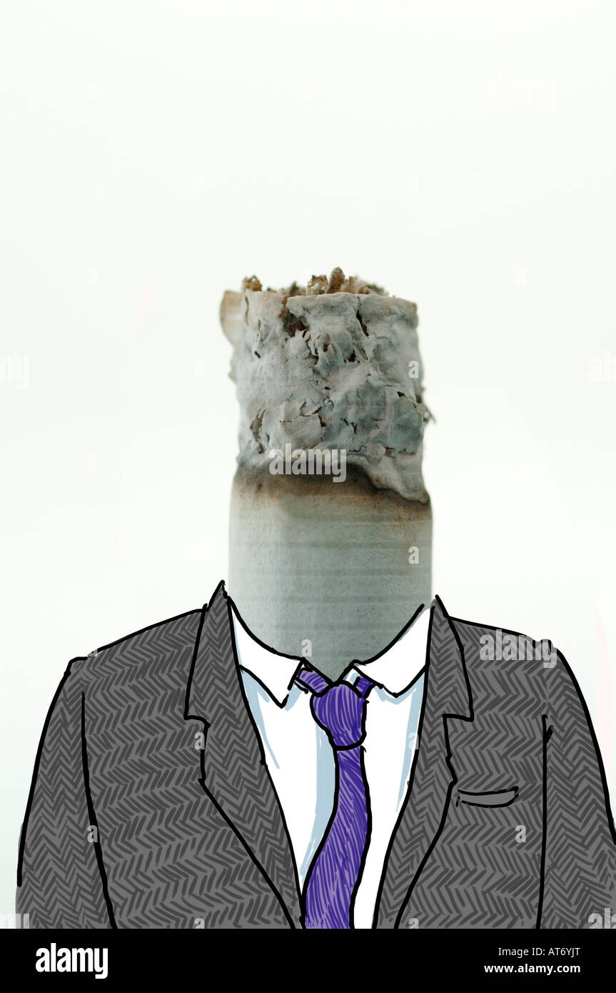 Illustration, Businessman without head Stock Photo - Alamy