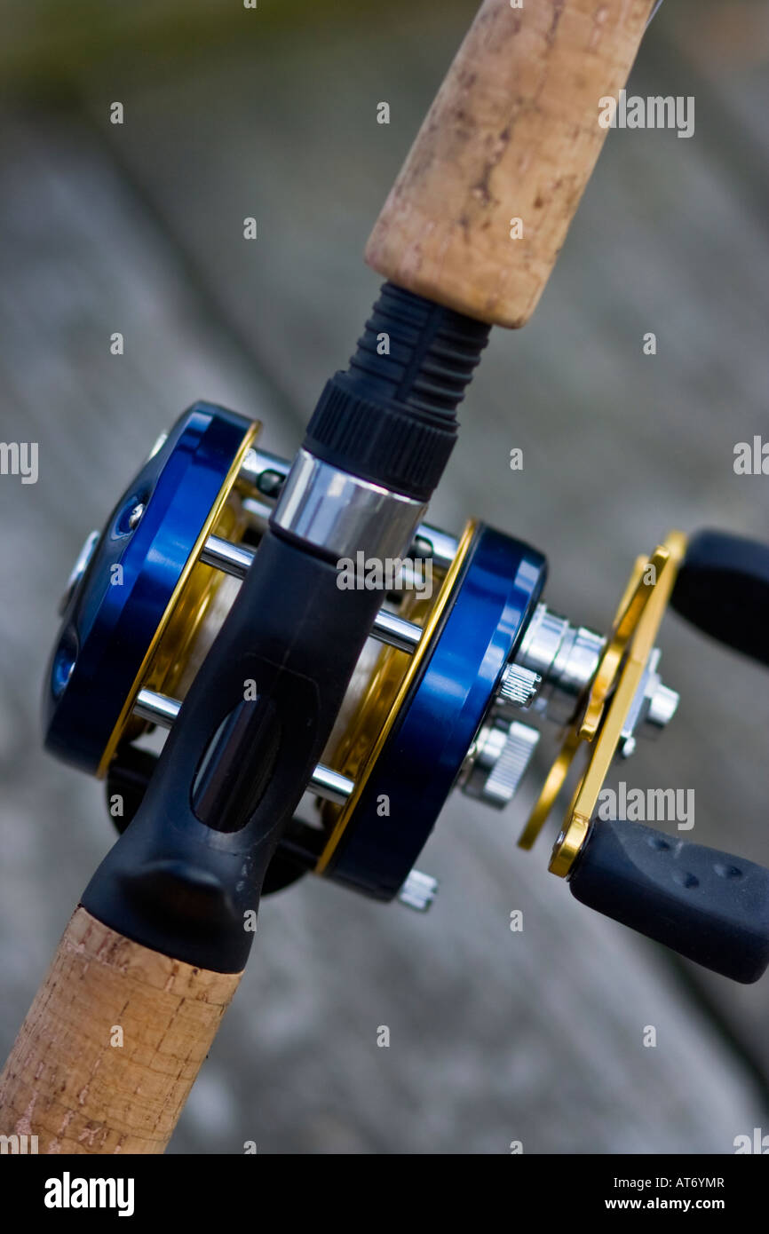 Rod and Reel from behind Stock Photo - Alamy