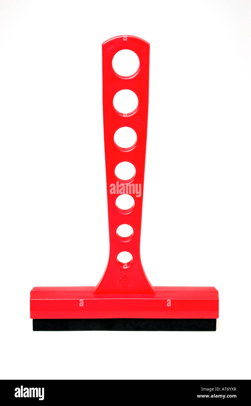 Red plastic rubber wiper Stock Photo - Alamy