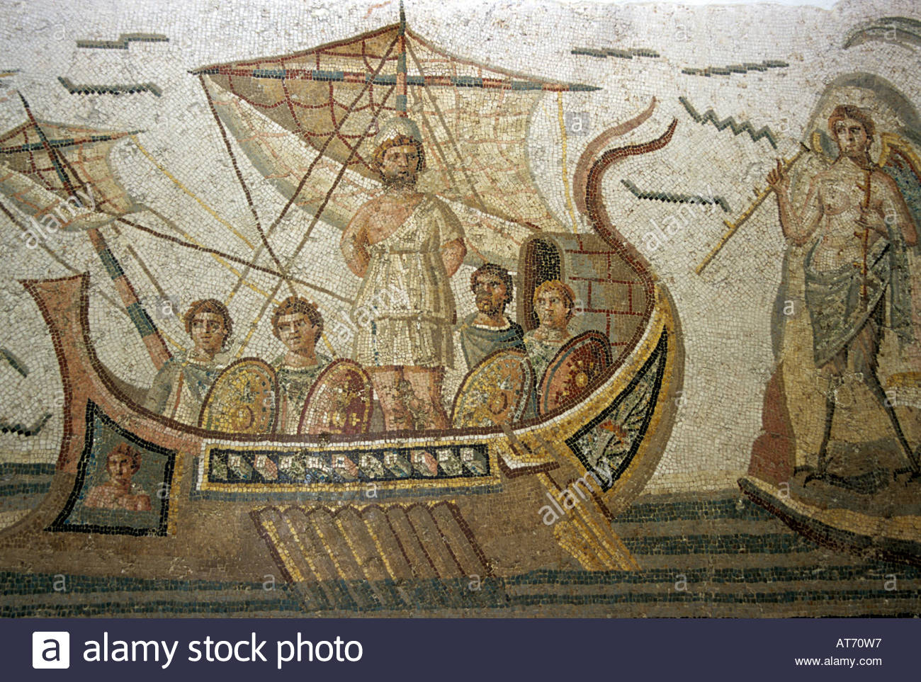 Roman Mosaic With Ship Stock Photos & Roman Mosaic With Ship Stock ...