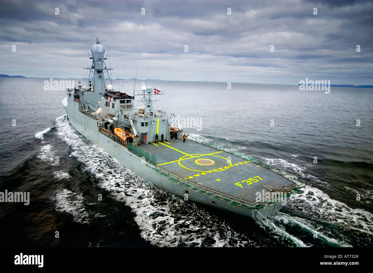 Aerial view danish frigate hdms hi-res stock photography and images - Alamy