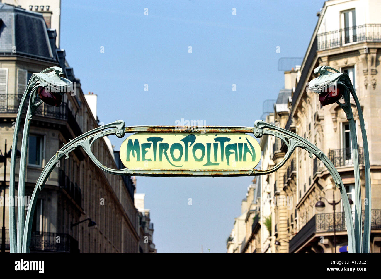 Metro sign in Paris France Stock Photo - Alamy